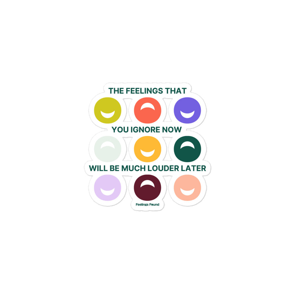 Louder Later Sticker – Feelings Found